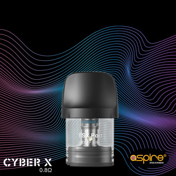 Aspire Cyber S/X Replacement 0.8ohm Pod- Official Aspire