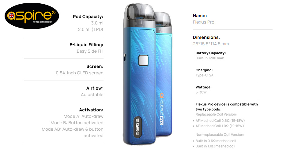 Aspire Flexus Pro Kit - Official Aspire
